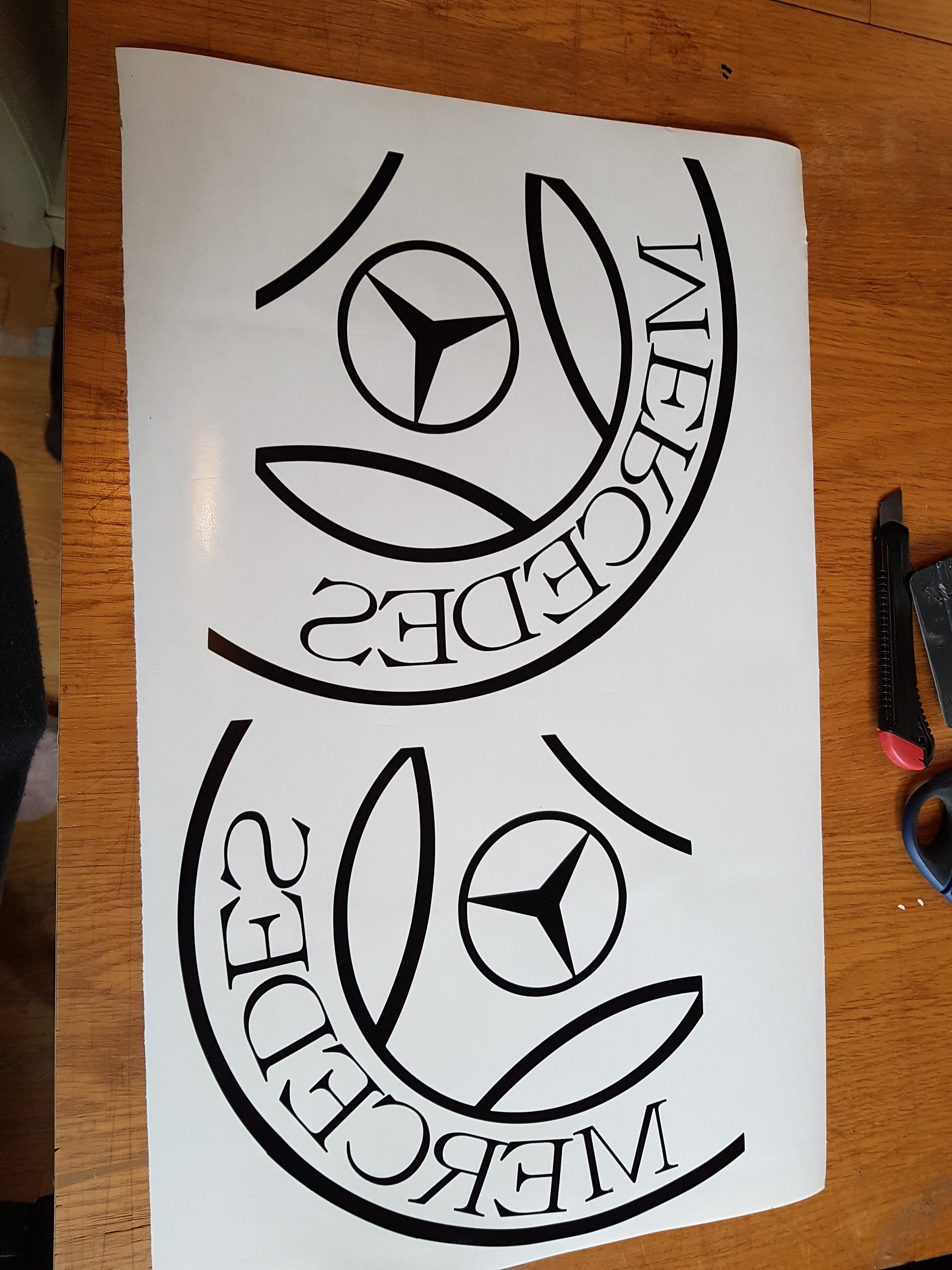 mercedes top corners | LMF STICKERS