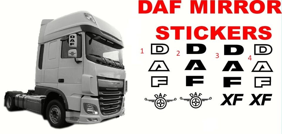 Daf mirror stickers | LMF STICKERS