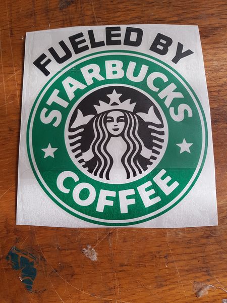 Fueled by Starbucks sticker | LMF STICKERS